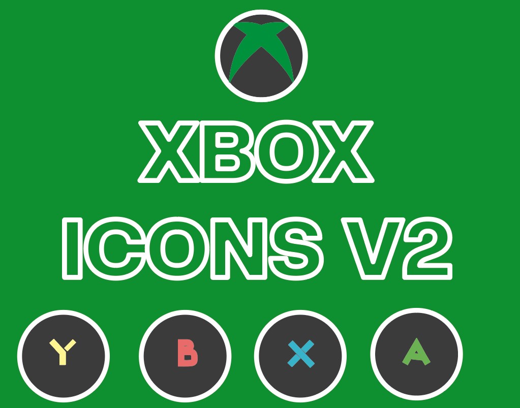 Xbox Gamepad Icons UI - Different Styles by popeyecsm