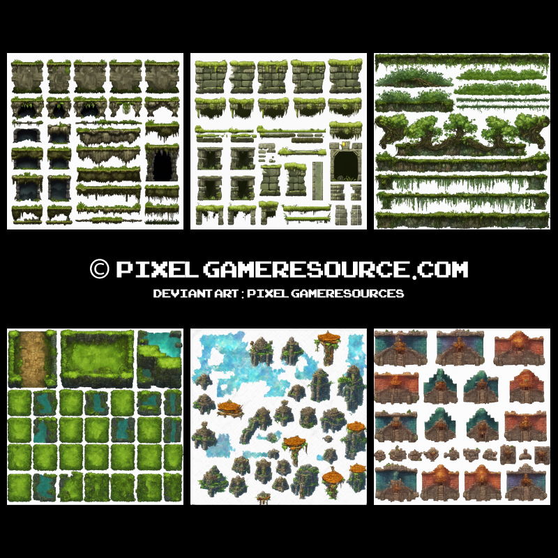 Incan Jungle 2D Game Asset 24 BUNDLE by Pixel Game Resources