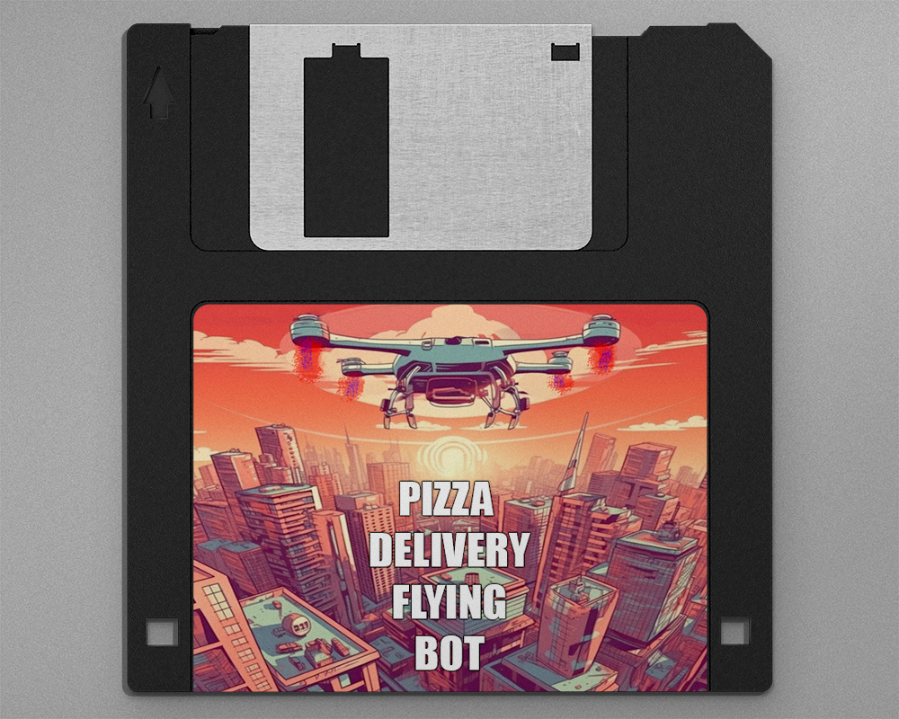 Pizza Delivery Flying Bot by Artemy Zen