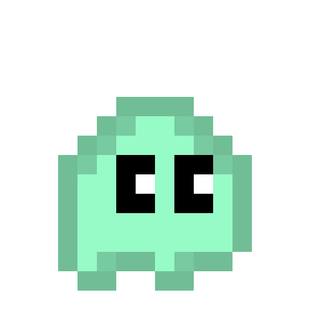 Animated pixel ghosts by Cat Tabern