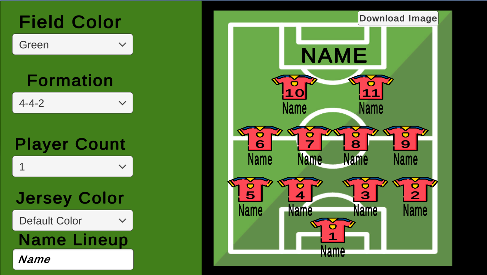 Football Lineup Builder by Different Precision Studios