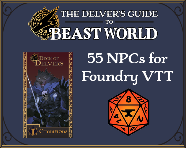 Deck of Delvers Champions for Foundry VTT by Heartleaf Games