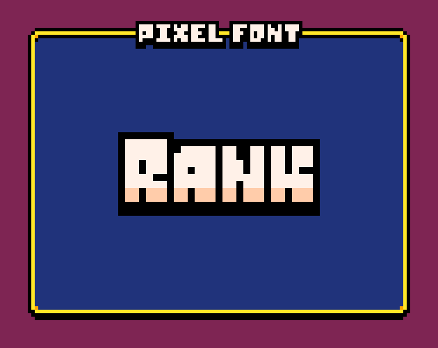Pixel Font - Rank by somepx