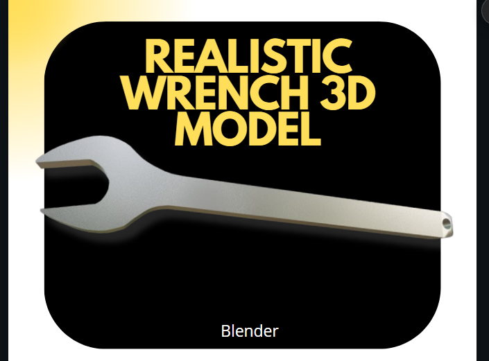 Realistic wrench 3d model by Joaovitron
