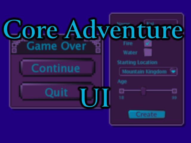 Core Adventure UI by Forgotten Star Studios