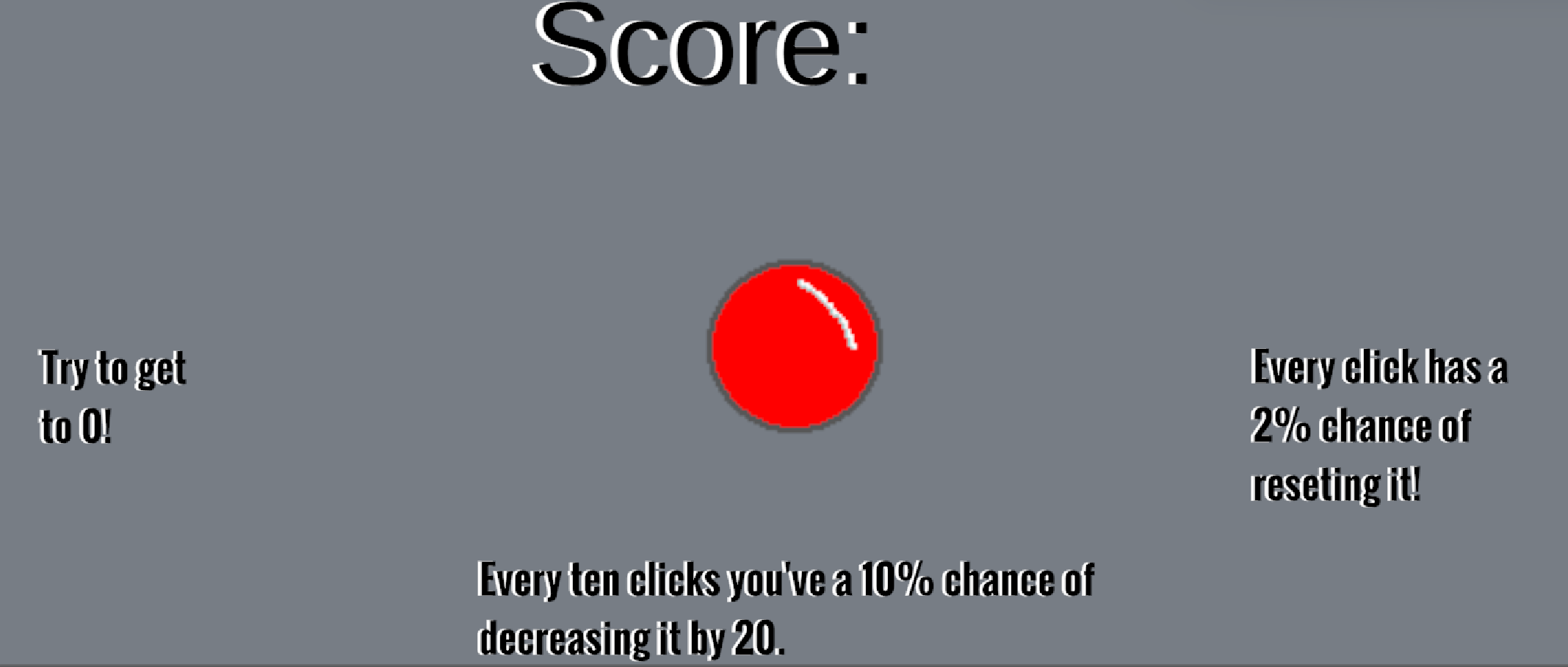 The Red Button by ClutterCloudGames