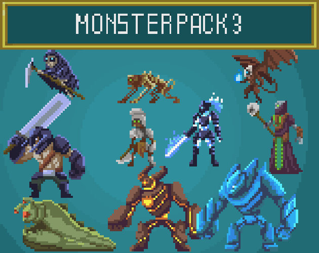 Pixel Monster Pack 3 by rvros
