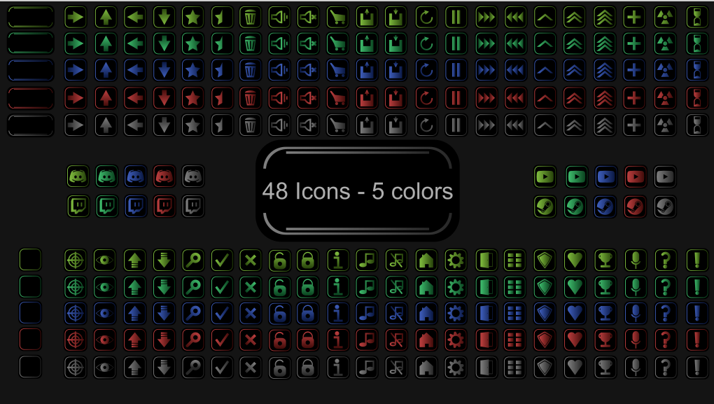 Icon Pack + GUI Elements by Celyanae