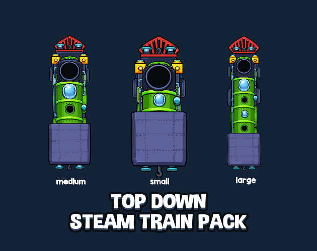 Top down steam train creation pack by Robert Brooks ...