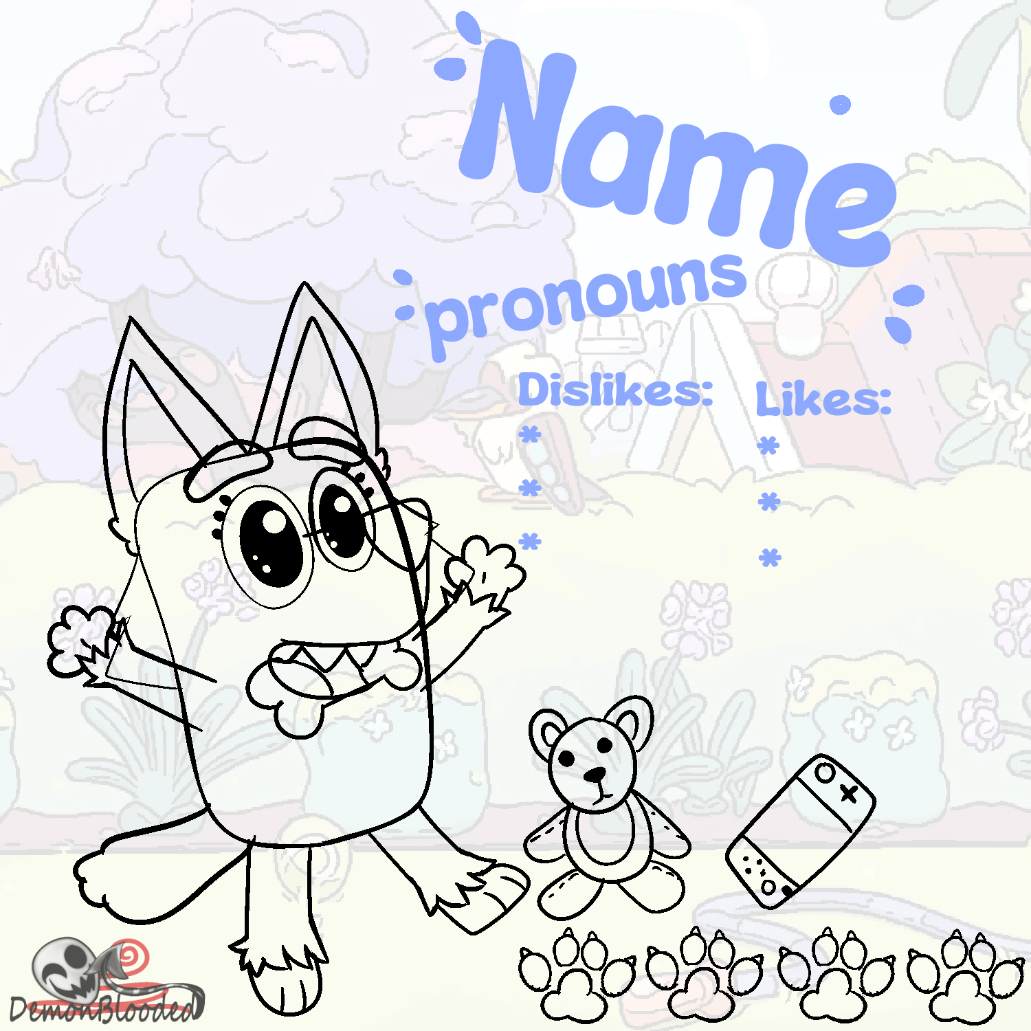 Cartoon Dog Base by DemonBlooded