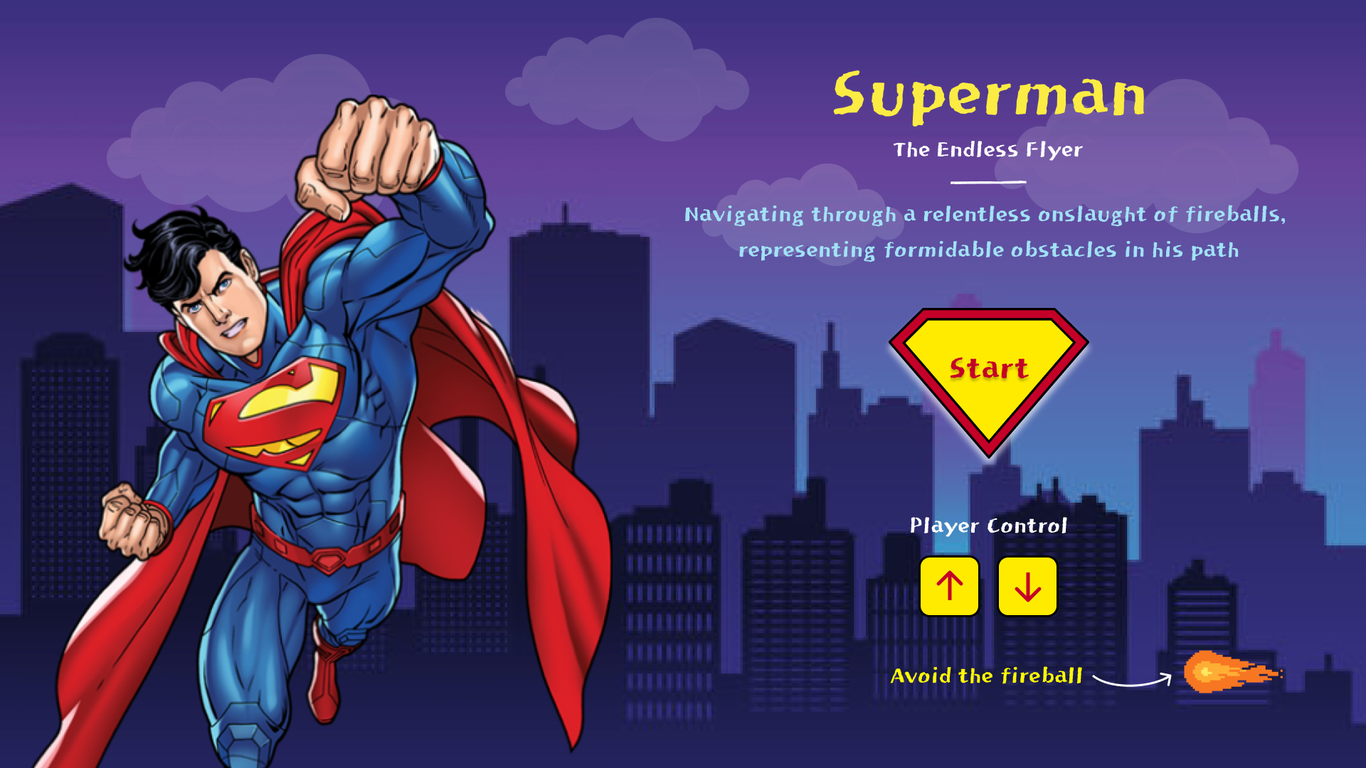2D Superman - The Endless Flyer by mukeshpaul