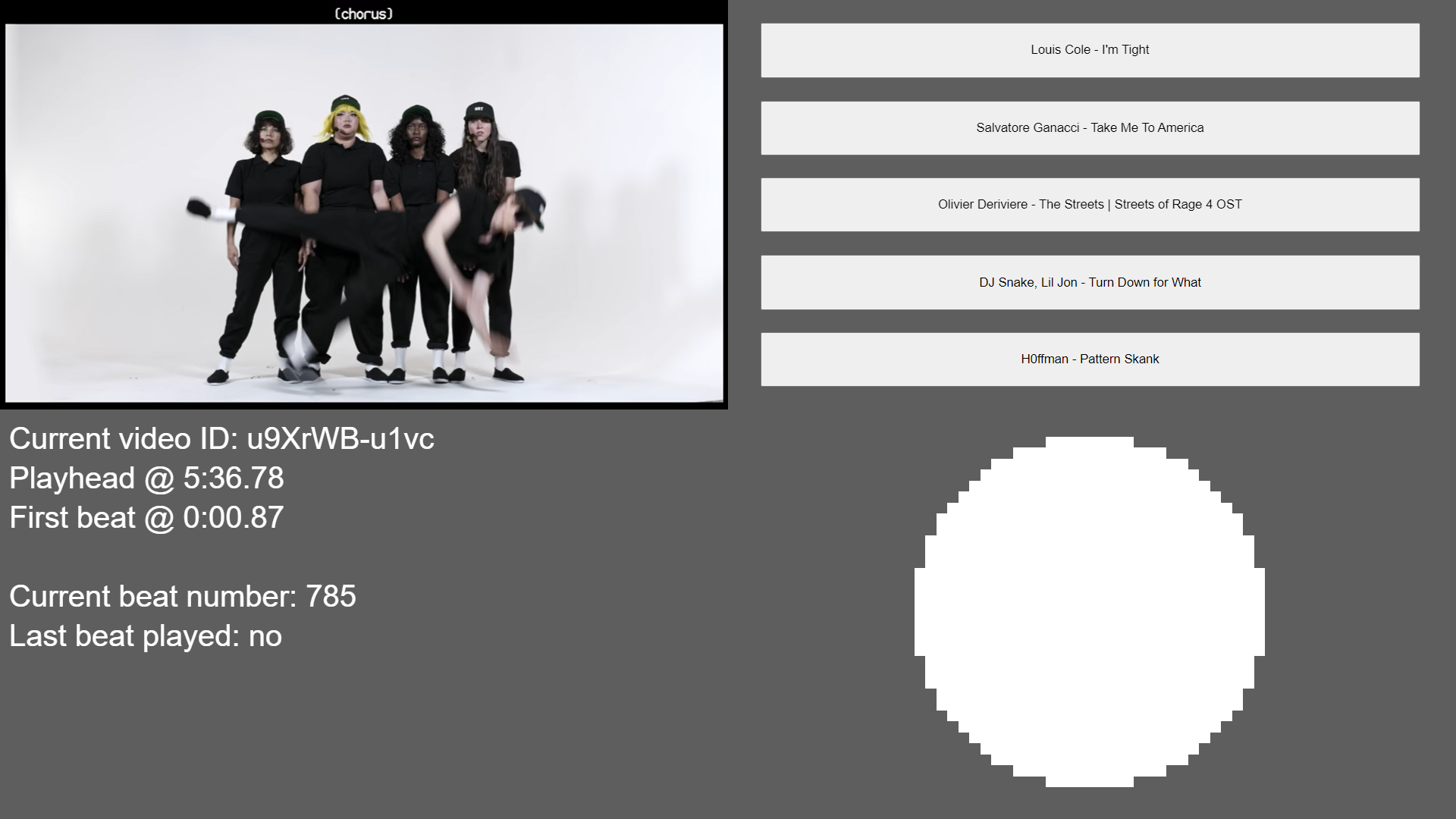 Construct 3 + YouTube embed beat sync experiment by Fodi