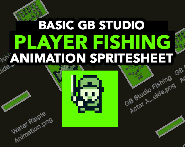 GB Studio Player Fishing Animation Spritesheet Template by AA STUDIO