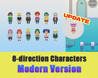 8-direction Characters - Modern Version by lphitori