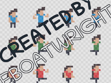 Pixel Characters by eboatwright