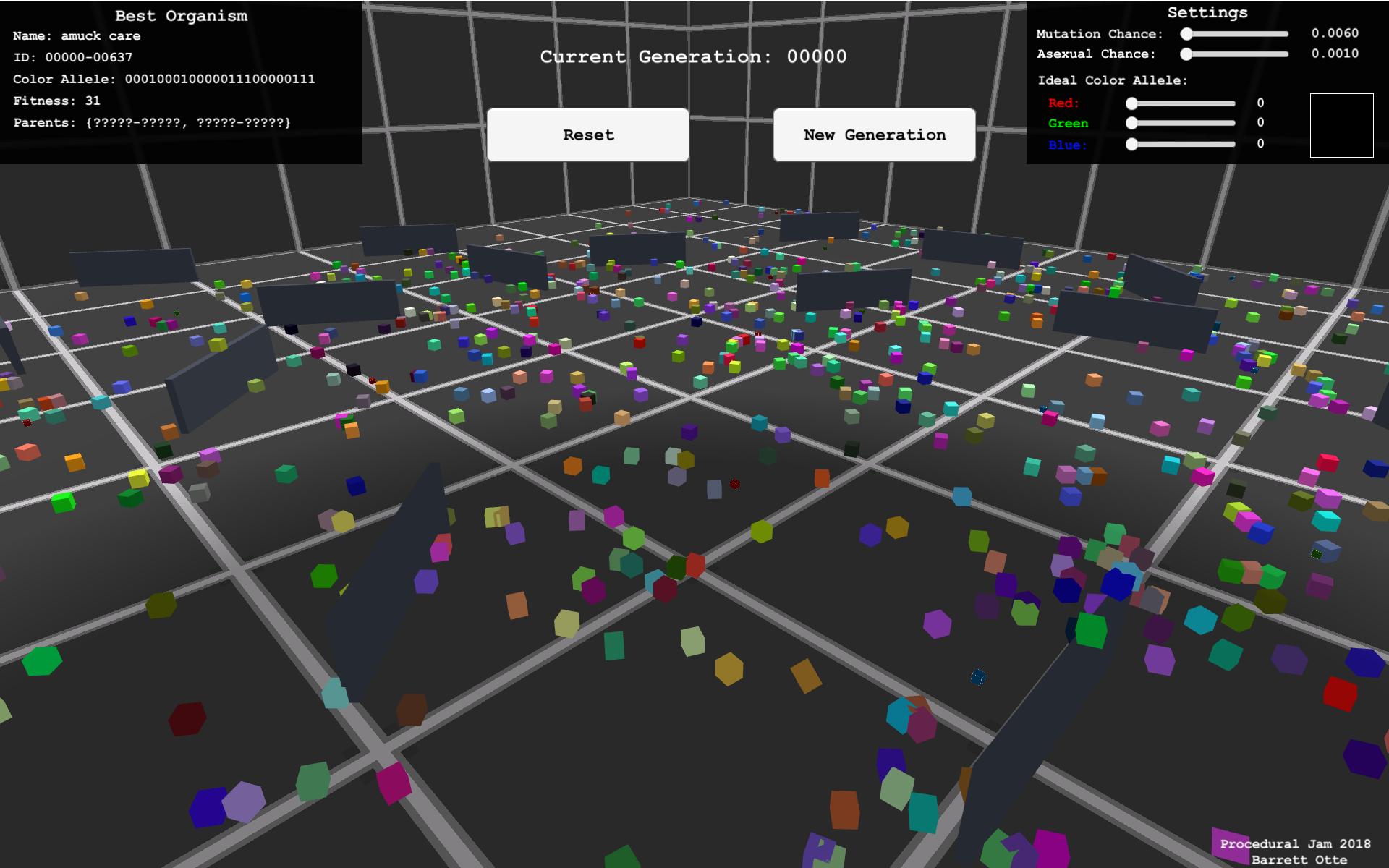 Simple Population Genetics Simulator by Barrett Otte