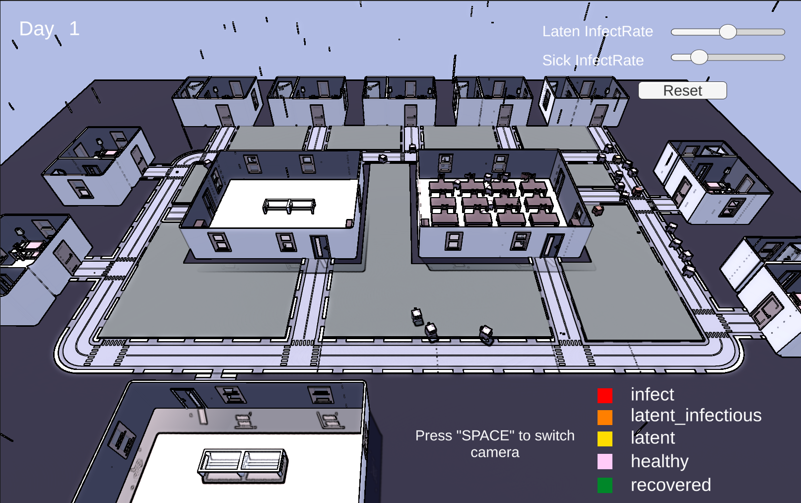 Virus Transmission Simulation by MoooN