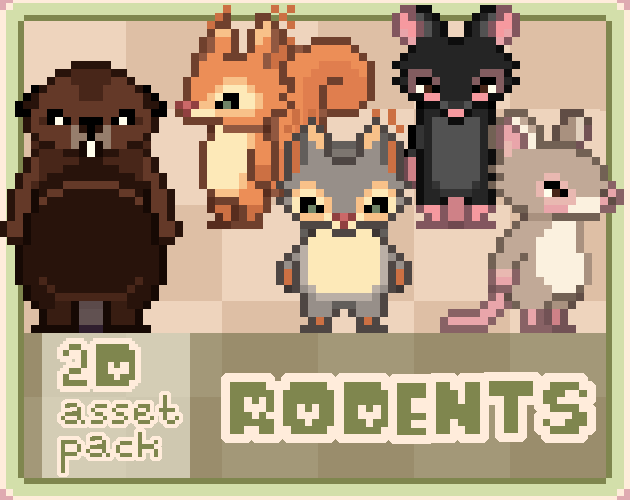 Rodents - Animated Pixel Characters by pixelmia
