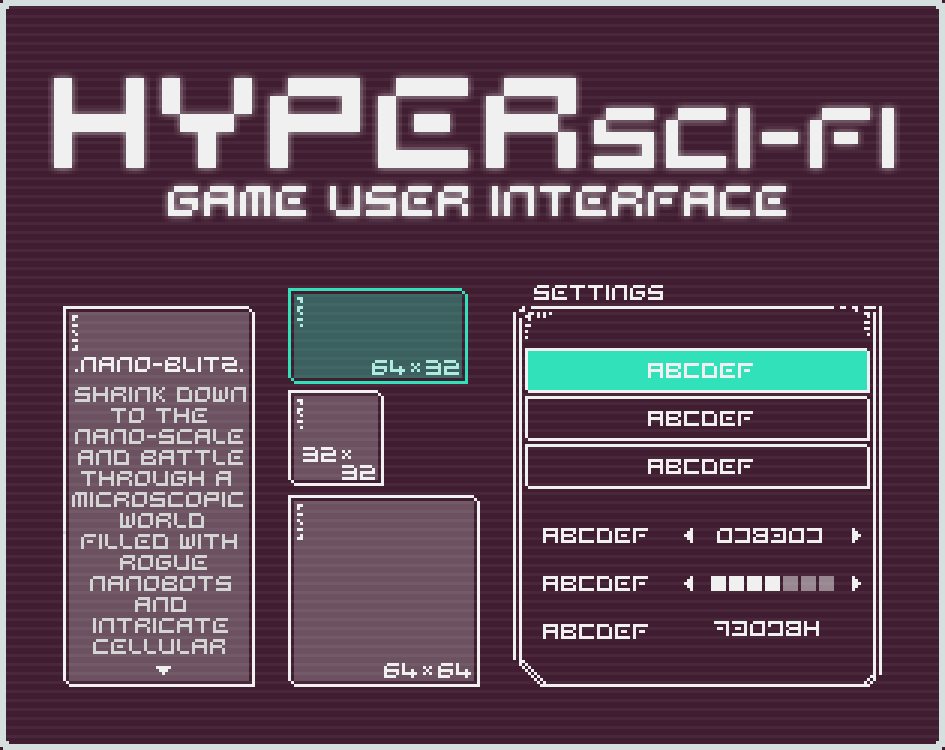 Hyper Sci-FI UI Set by Finnmercury