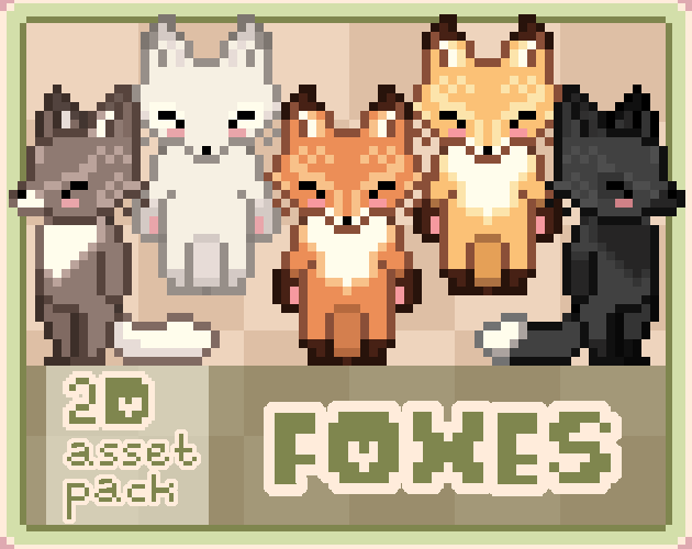 Foxes - Animated Pixel Characters by pixelmia