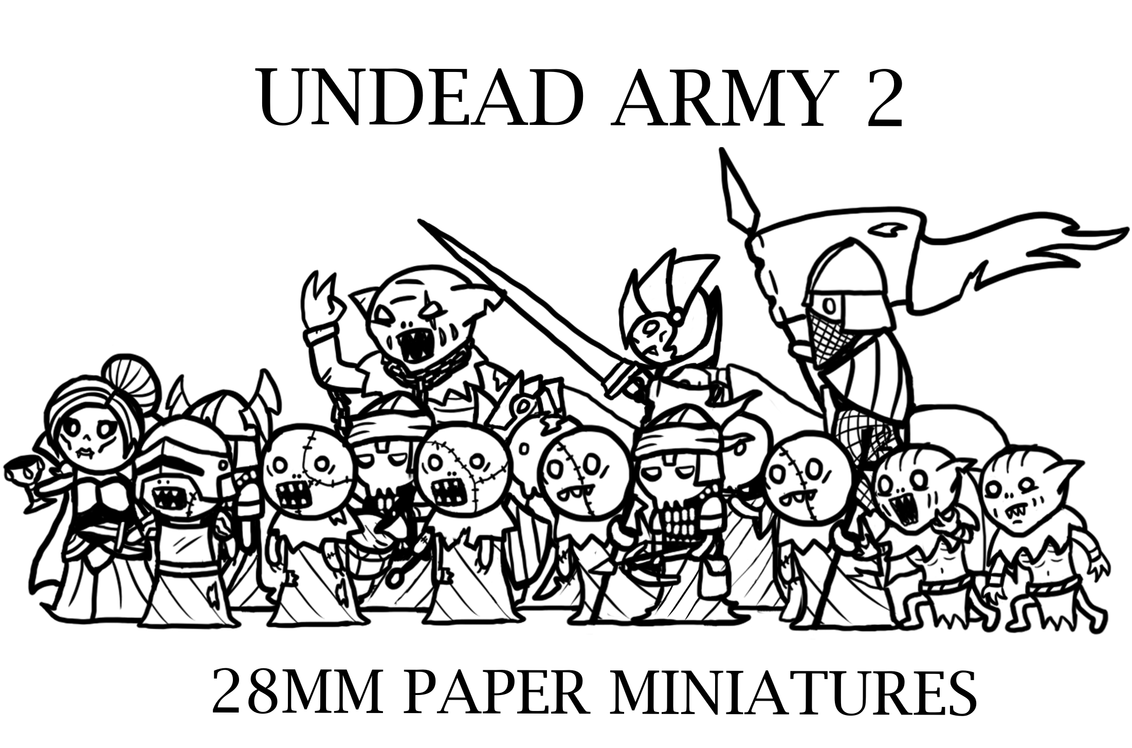 Undead Army 2 - Paper Minis by Toastmortem