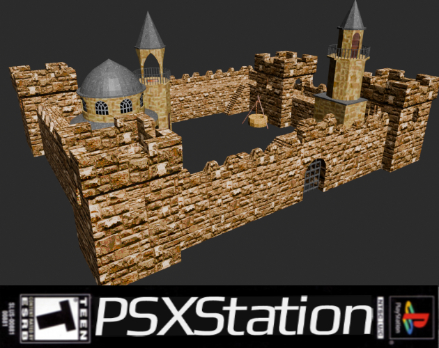 PSX Style Low Poly Modular Castle by BlenderVoyage