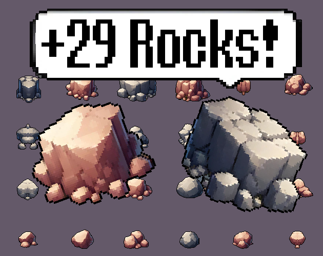 Pixel art Sprites! - Rocks! #1 - Items/Objets/Icons/Tilsets by Pixel ...