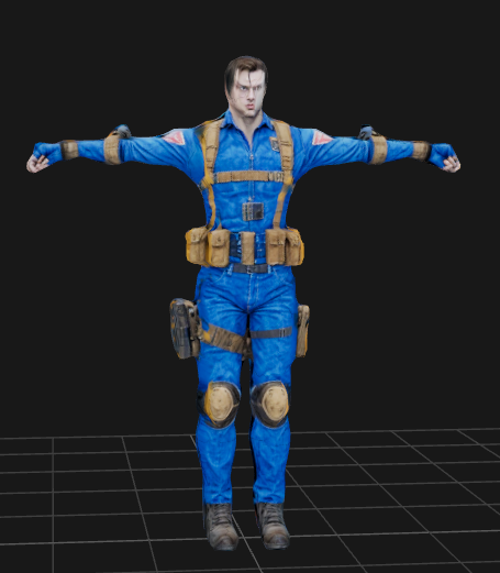 Man t-pose, personagem para jogos by Yuri_Knebel