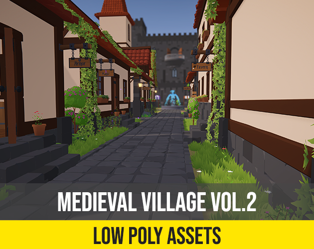Low Poly Fantasy Medieval Village Vol.2 by JustCreate3D