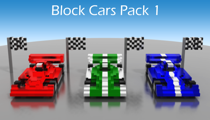 Block Cars Pack 1 by Castor Studios