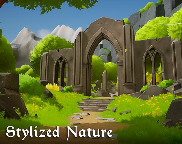Stylized Nature with Ruins by JustCreate3D