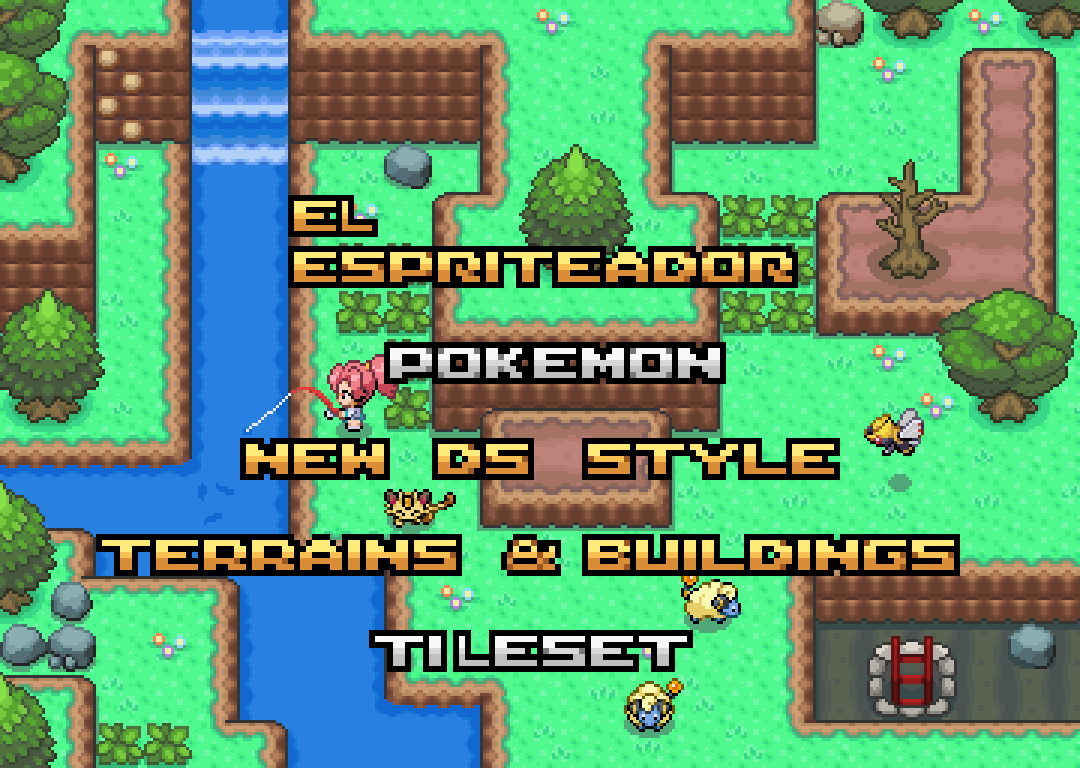 Pokemon DS Style Extra -Terrains & Buildings by El Espriteador