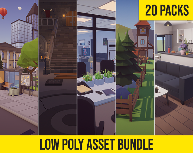 Low Poly Asset Bundle by JustCreate3D
