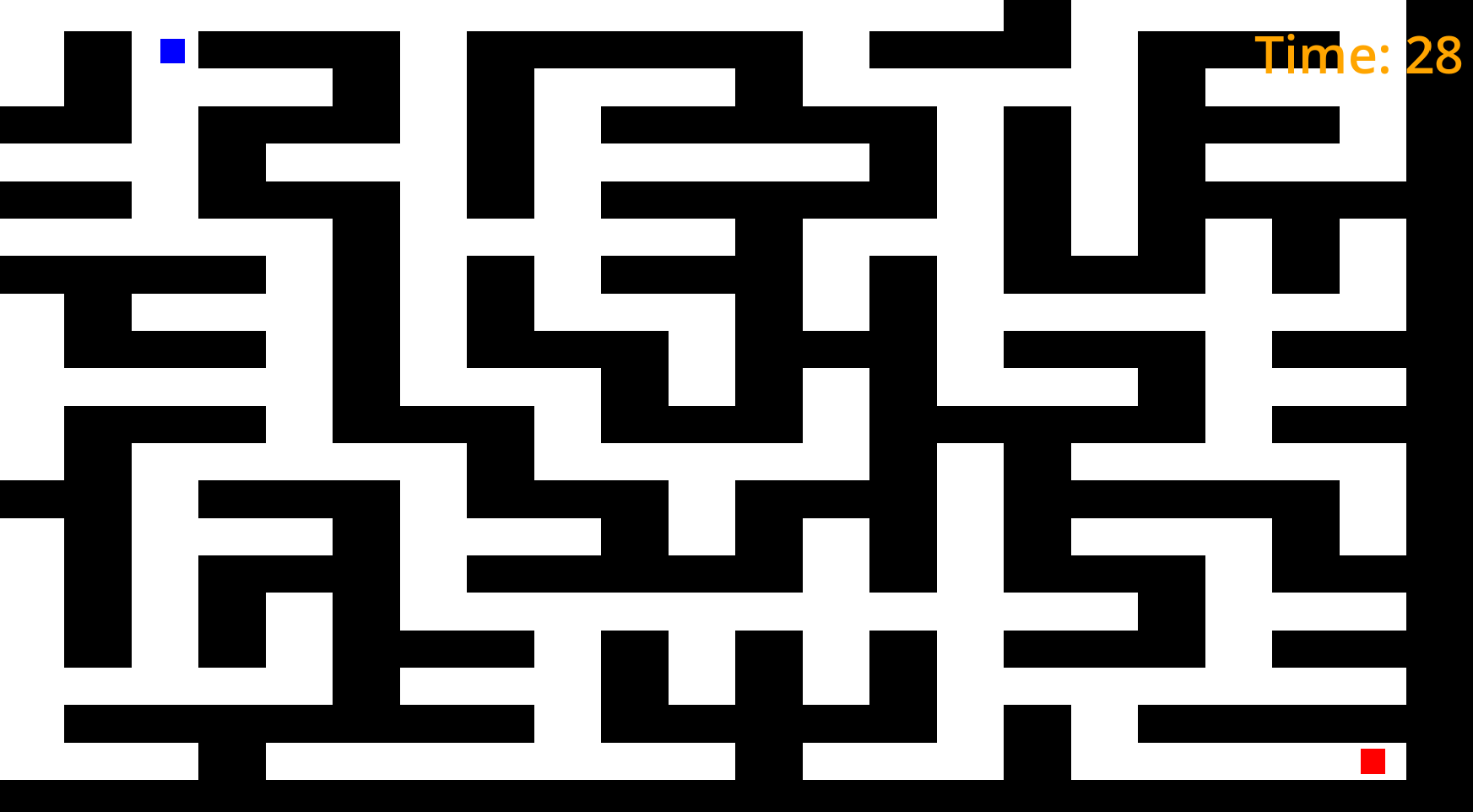 Maze Fleeing by Regular Square