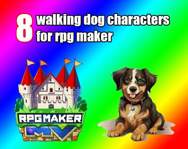 8 walking dog characters for rpg maker by Satanturno