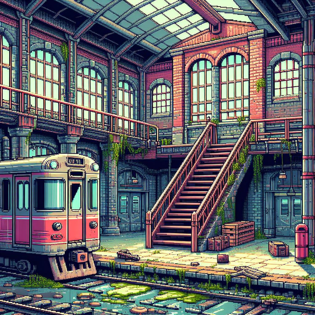 Retro Train Stations by maffalapolous
