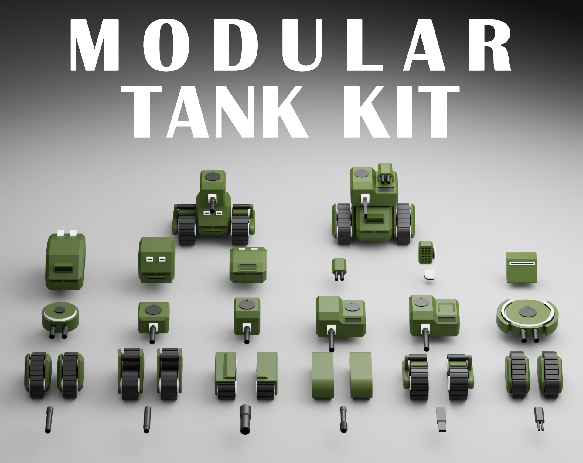 Modular 3D Tank Kit by Hexagon
