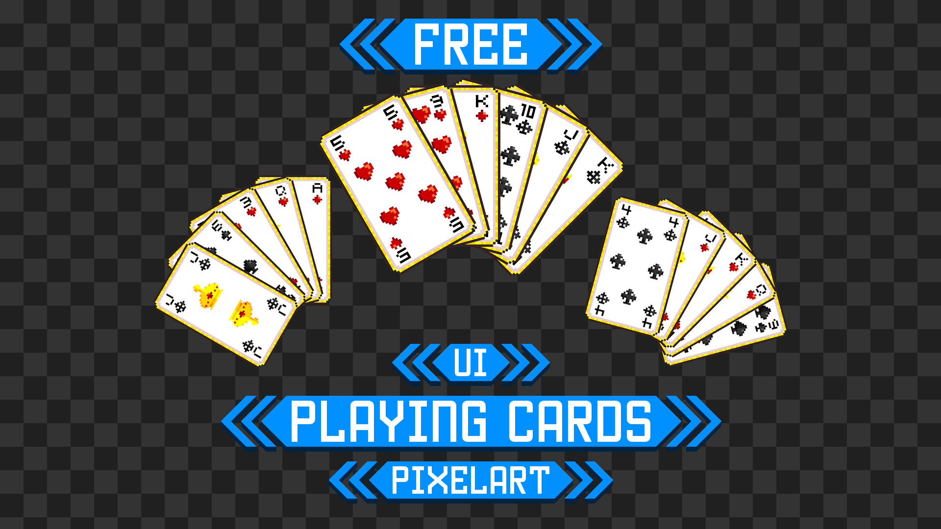 Free Playing Cards Pixelart Asset Pack by ELV Games