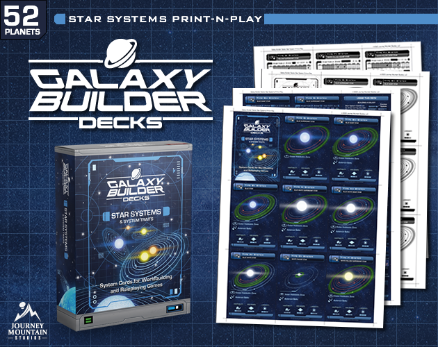 Galaxy Builder Decks: Star Systems by Journey Mountain Studios