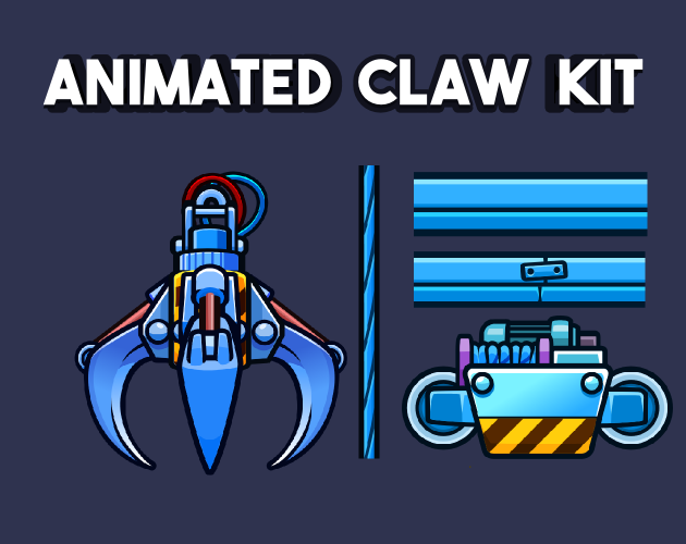 Animated claw mechanism by Robert Brooks - gamedeveloperstudio.com