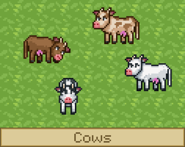 Cows - Pixel Art by Ävos Grosimbourg
