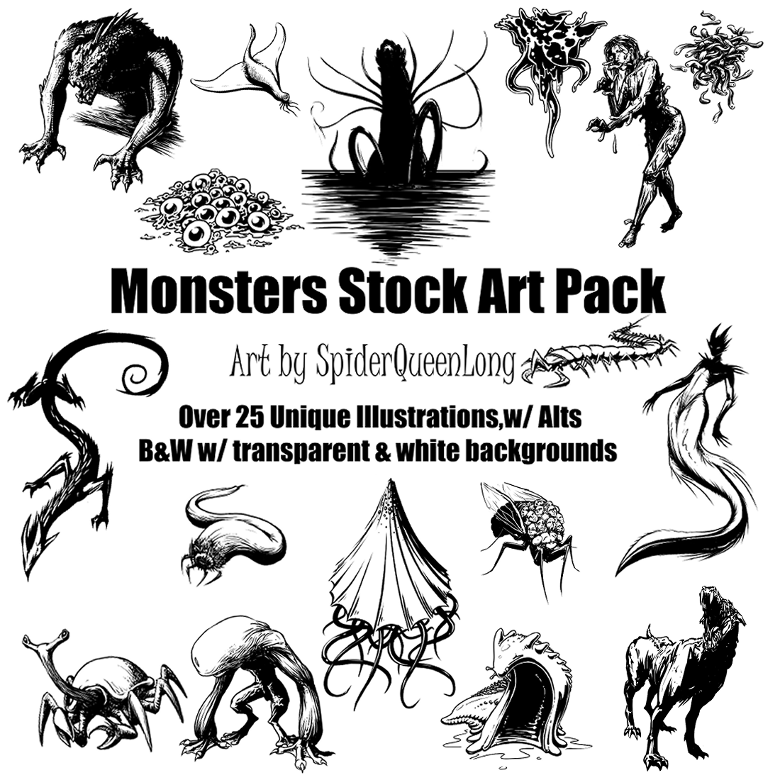 Monsters Stock Art Pack by DieselShot