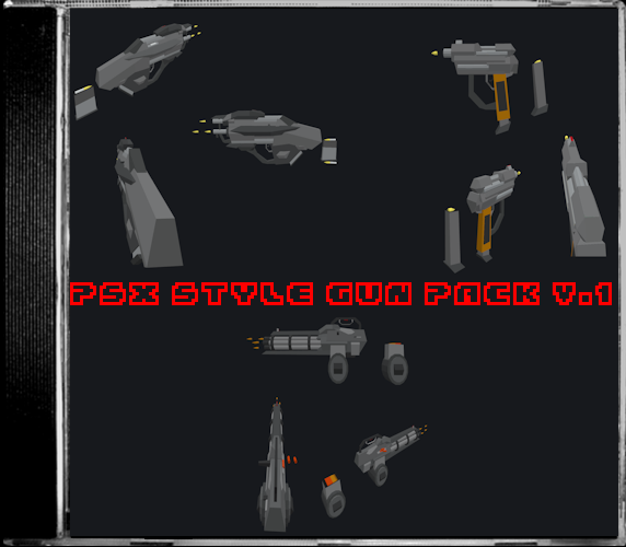 SCI-FI PSX Style Gun Pack - V1 by LAZY SPAR7AN GAMES