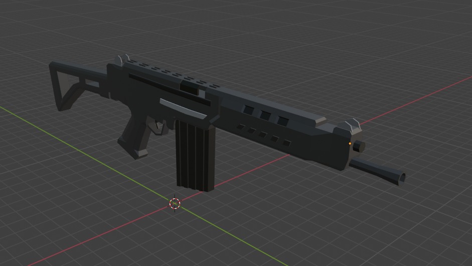 Low Poly Guns for a indie project by bongun
