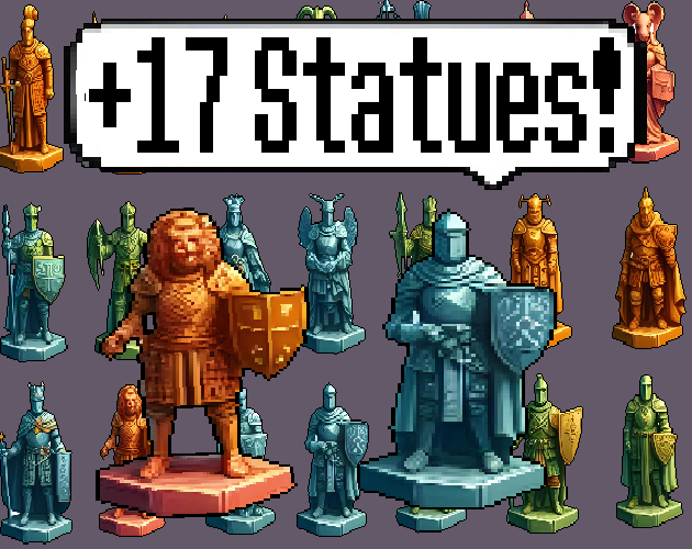 Pixel art Sprites! - Statues! #1 - Items/Objets/Icons/Tilsets by Pixel ...