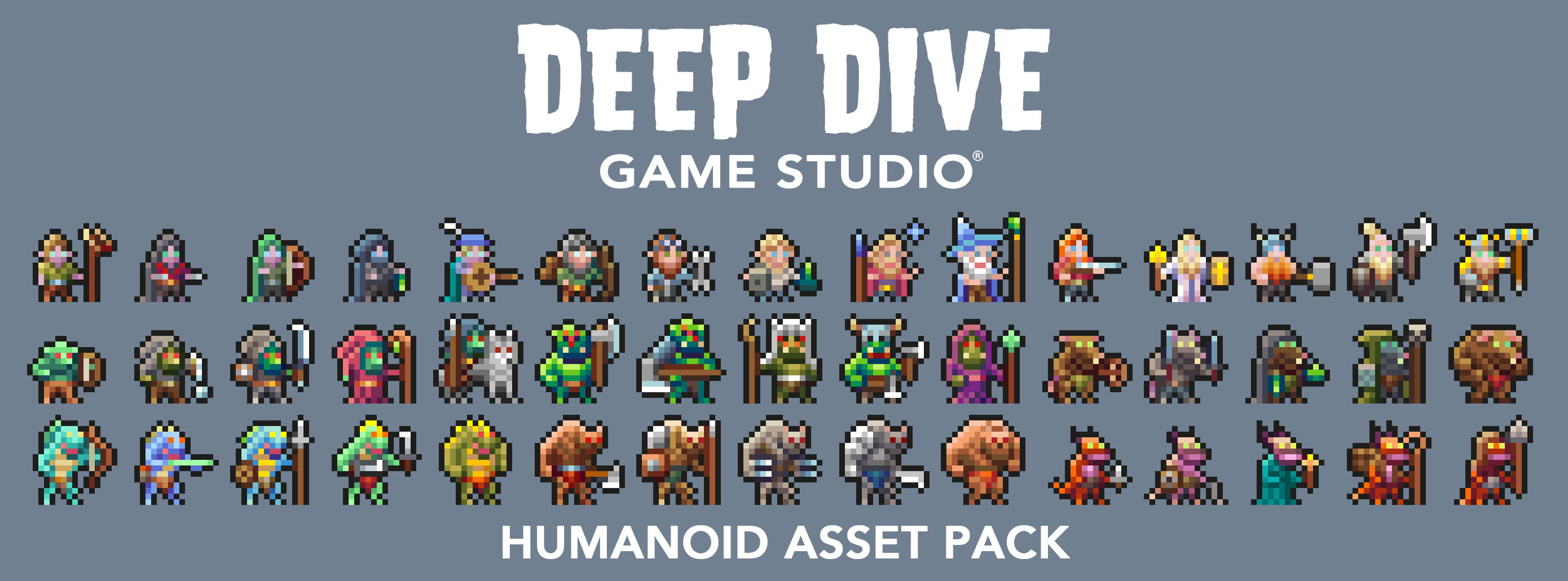 Humanoid Asset Pack [16x16] by DeepDiveGameStudio