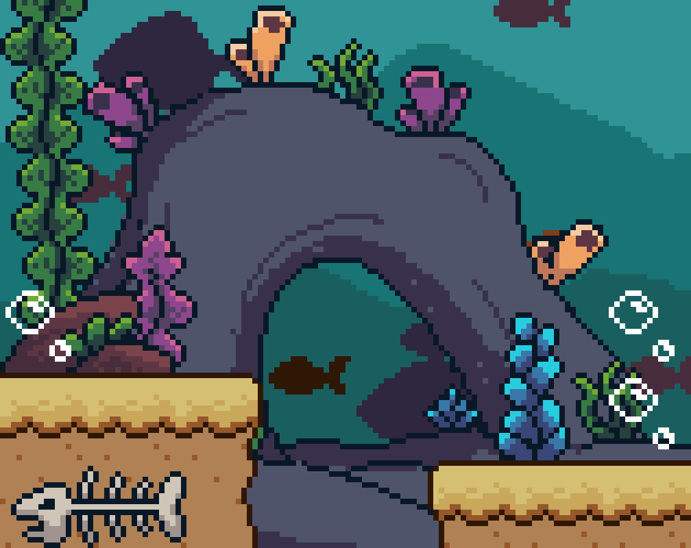 2D 16px Underwater Tileset by Segart
