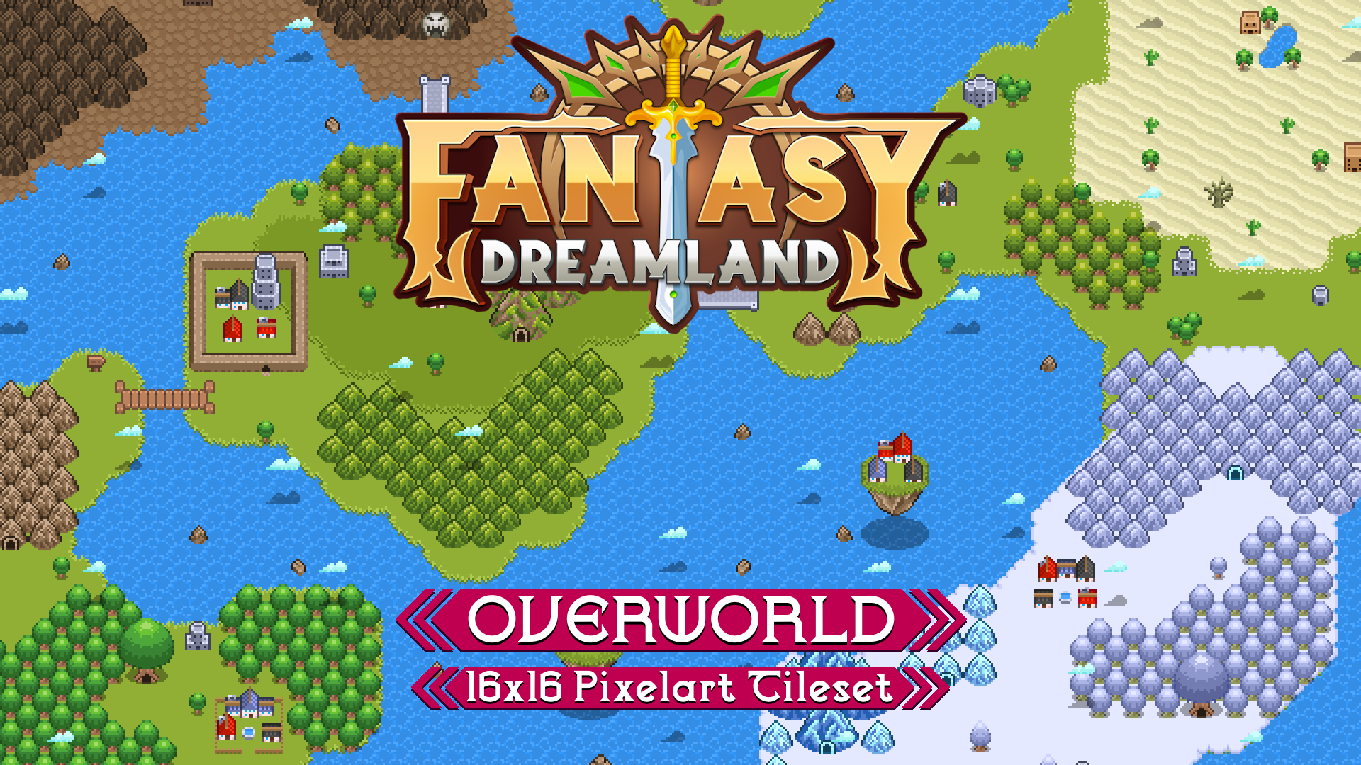 Overworld Tileset 16x16 Pixelart by ELV Games