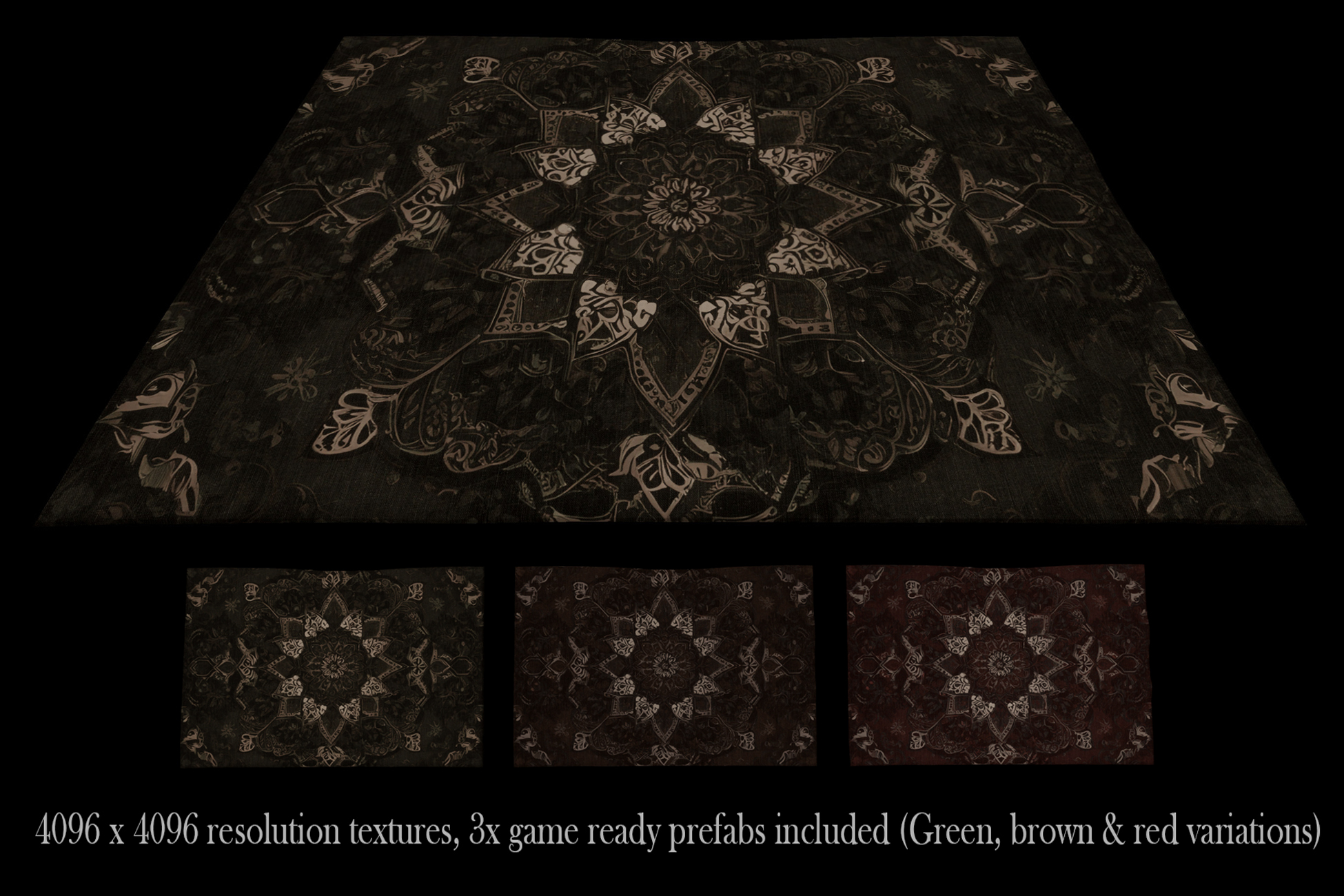 Victorian Rug Pack - Flower - HDRP Ready by GIOPROD LTD