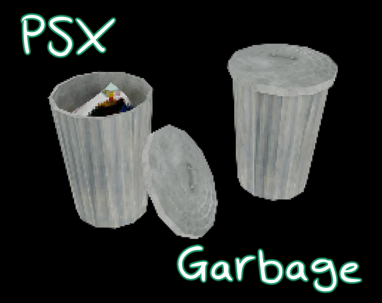 PSX Style Garbage Can by pomarf